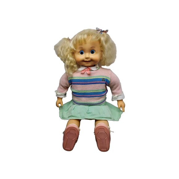 Playmates Toys | Toys | 986 Cricket Talking Girl Doll Large 25 Clothes ...